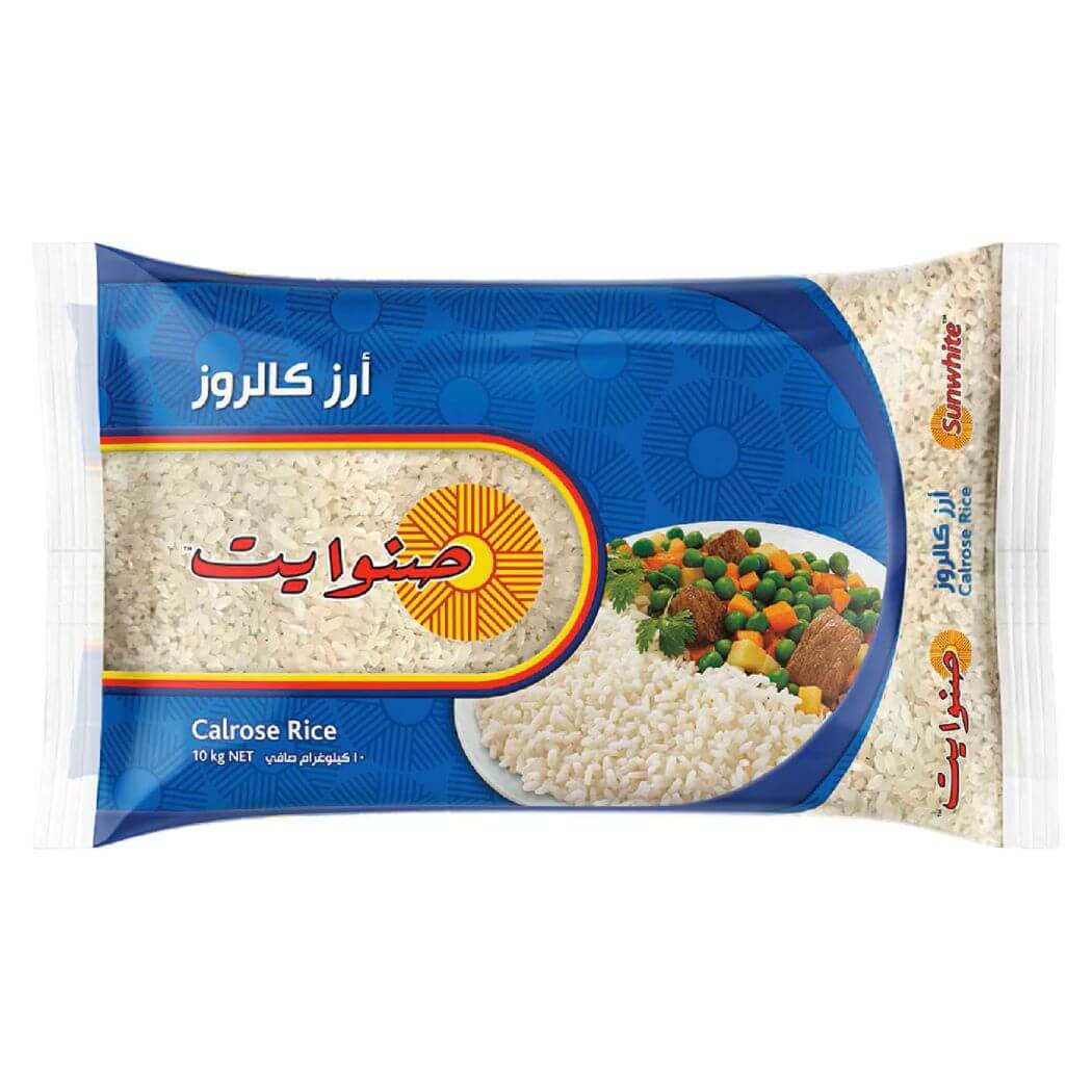 Buy Sunwhite Calrose Rice 10kg | Online Shopping UAE – Baladi Foodstuff